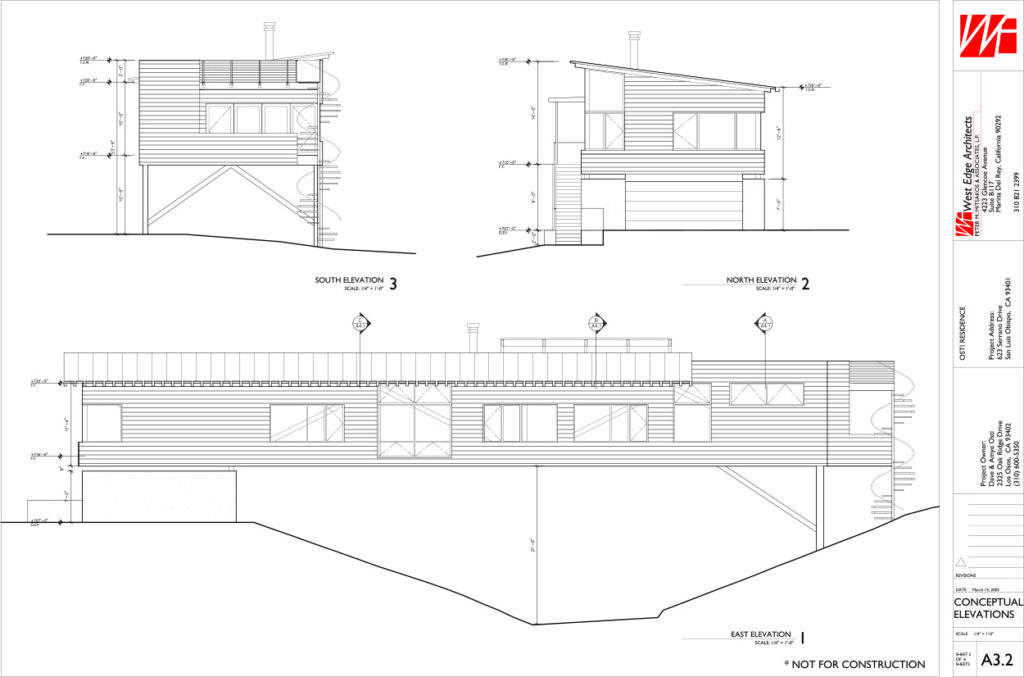 Building Exterior Elevation drawings - West Edge Architects, Peter M ...
